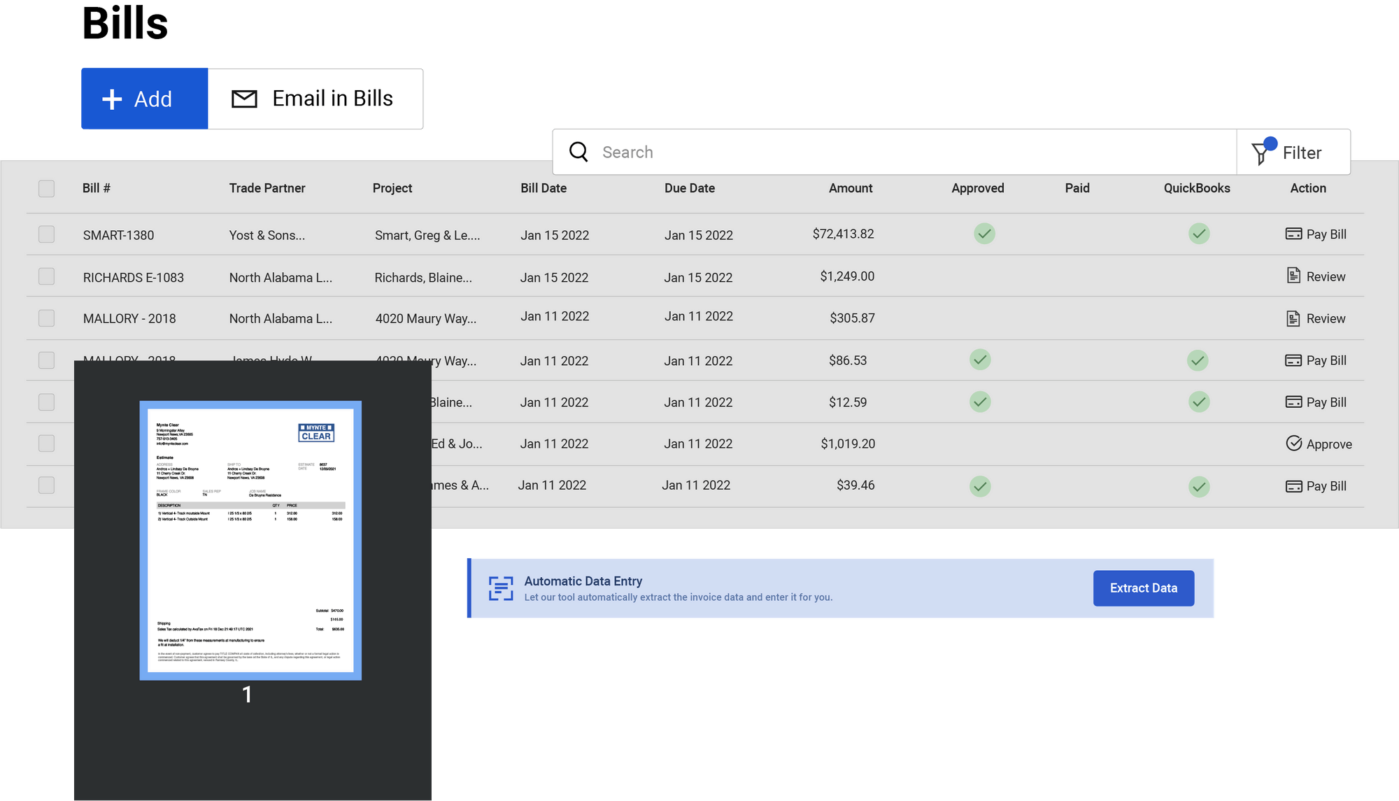 Construction Bills Management Software | CoConstruct